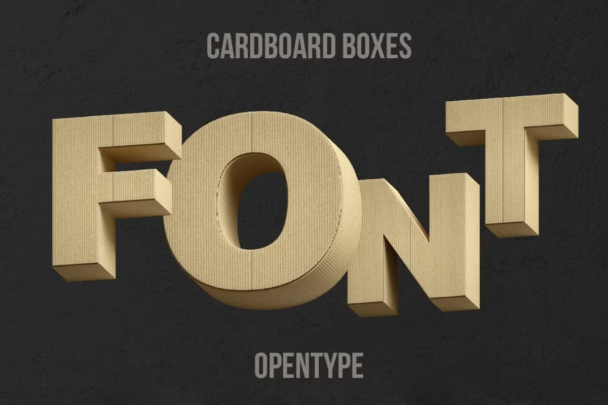 Cardboard Boxes Font Free Download - Display Fonts
